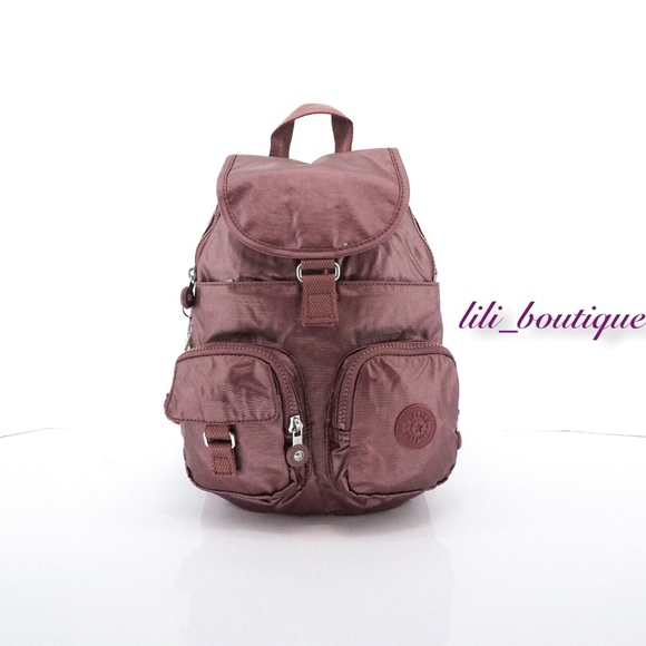 Kipling | Bags | Nwt Kipling Bp430 Lovebug Travel Small Backpack Polyamide Dark Maroon Metallic ...